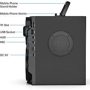 E I F E R Bluetooth Speakers Bluetooth Wireless Blue Tooth Speaker Subwoofer Loud Portable Bocinas with Remote Control & FM Radio, U-Disk/TF Card/AUX Input Player TWS Pairing Home Party B12