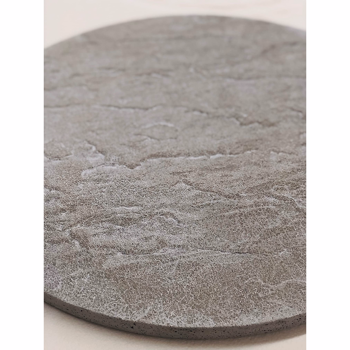 Concrete Cement Lazy Susan Unique, Hand Crafted, Gray, Turntable, 360 Degree Swivel, Made in The USA, Home Decor by Concrete Resurrection (White Wash 24" Diameter)