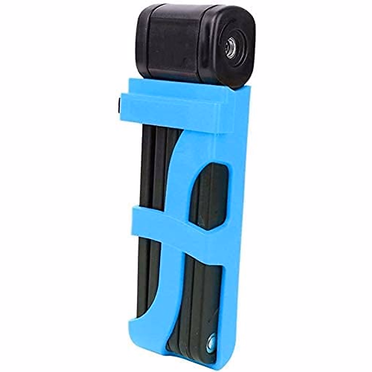 Bike Lock, Six-Section Folding Lock, Safety MTB Folding Bike Lock Professional Anti-Theft Alloy Steel Foldable Bicycle Lock(Color:Blue)