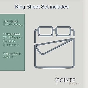 Pointehaven Flannel 170 GSM Sheet Set,King Ankara