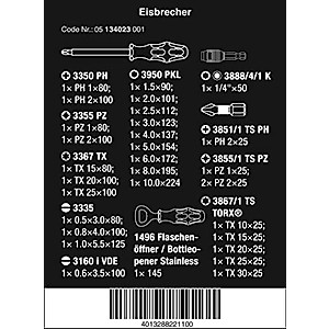 Wera 134023 "Icebreaker" Limited Edition Stainless Tool Set, 31 Pieces