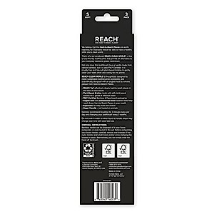 Reach Clean World Natural Bamboo Toothbrush, Soft Plant-Based Bristles, FSC Certified Bamboo and Paperboard, Recyclable Packaging, 3 Count