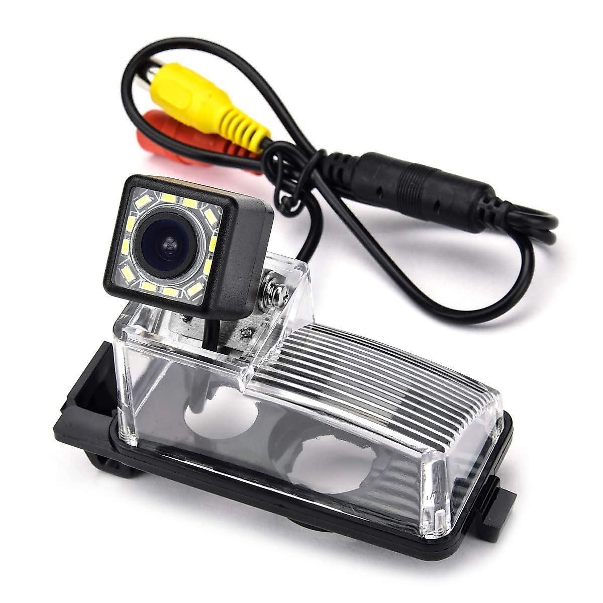 aSATAH 12 LED Adjustable Angle Car Rear View Camera for Nissan Tiida/Versa Hatchback/Grand Livina/Pulsar/Fairlady Z & Vehicle Camera Waterproof Reversing Backup Camera (12 LED Adjustable Angle)