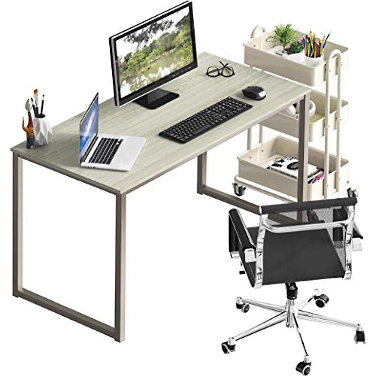 SHW Home Office 40-Inch Computer Desk, Maple