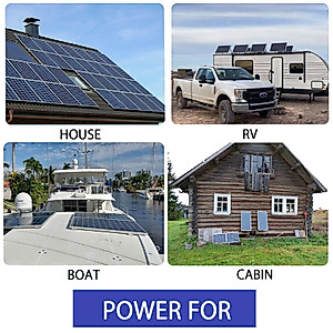 WUZECK 150 Watt 12Volt Solar Panel Kit Monocrystalline Module 20A Charge Controller for RV, Boats, Trailer, Camper,Off-Grid System(150W Solar kit)