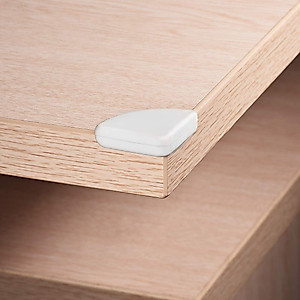 uxcell Corner Guards Edge Protector Furniture Table Corner Protectors Adhesive Soft Silicone White 30x30x9mm, 10 Pcs