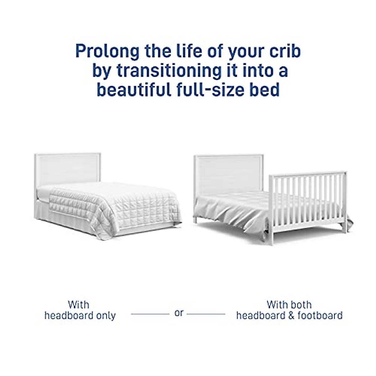 Graco Full-Size Bed Conversion Kit for Storkcraft Cribs – Compatible with Multiple Storkcraft & Graco 4-in-1 and 5-in-1 Convertible Cribs and Mini Cribs, Box Spring Required (Not Included)