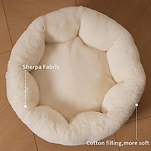 Heated Cats Bed for Kitty and Puppy,Pets Heating Pad, Heated Pets Bed with Thermostat, Washable Indoor Use Heated Cats Bed, Fluffy Warm Cats Heated Bed in Winter（20 Inches）