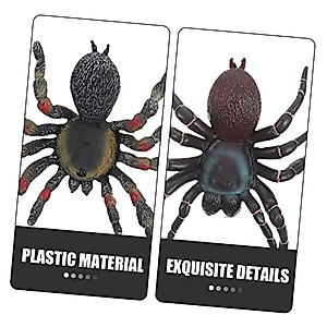 Alasum Plastic Animals Figures 28 pcs Models Decorative Scene Figures Realistic Model Party Fake Decor Creepy Prank Toys Spiders Decors Simulation Plastic Spider Prop Halloween Halloween Decor