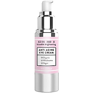 KissRedE Anti-Aging Eye Cream for Dark Circles, Puffiness, Fine Lines, and Wrinkles - Fragrance-Free, 1 Fl Oz