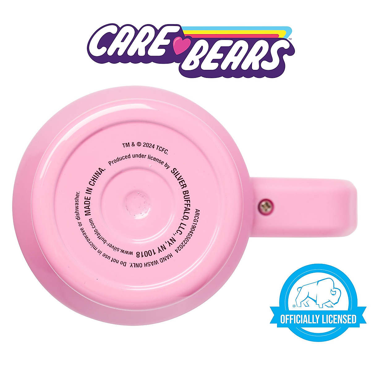 Silver Buffalo Care Bears Christmas Cuties Winter Fun Featuring Good Luck Bear, Cheer, and Christmas Wishes Bear Stainless Steel Tumbler with Handle and Straw, Fits in Standard Cup Holder, 40 Ounces