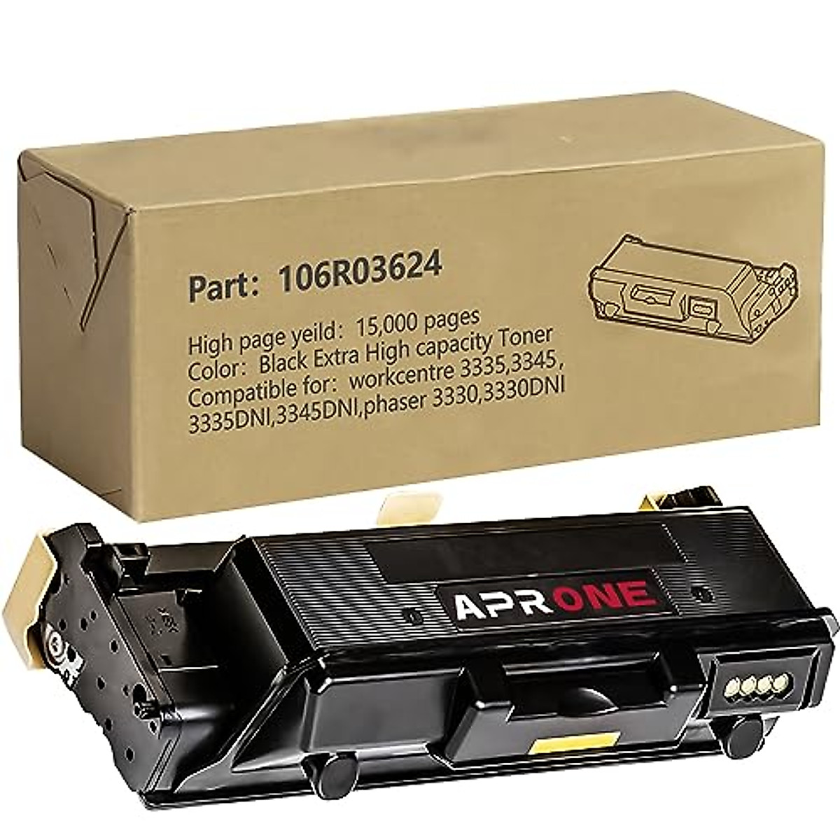 3330 3335 3345 106R03624 Toner Cartridges Replacement for Xerox WorkCentre 3335 3345 Phaser 3330 Toner (Extra High Yield - 15,000 Pages)