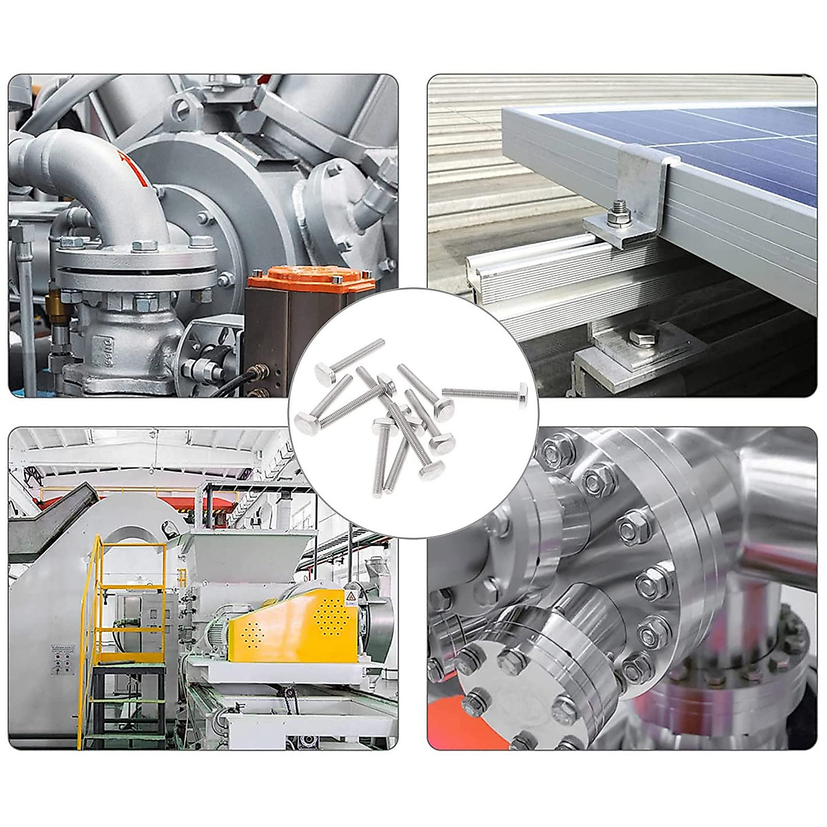 DOITOOL 10pcs T-Bolt Jig Bolts Stainless Steel Sliding Screw Stainless Steel t Bolt Sliding Screw Bolt Stainless Steel Drop-in Stud T Track Accessories T Slot Drop-in Stud Sliding Bolt