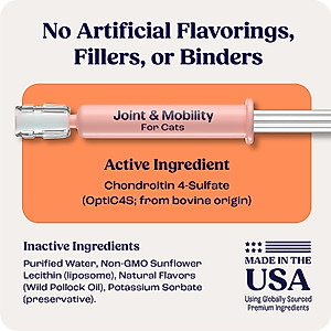 Summit Animal Health Lift Feline Pain Relief Supplement Inflammation Hip & Joint Support Vitamin for Cats - Natural Chondroitin with Liposomal Delivery for Arthritis - Drug Free - All Ages