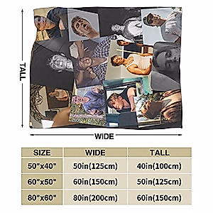 Gadimen Drew Starkey Throw Blanket, Super Soft Lightweight Flannel Fleece Blankets for Bed Couch Sofa, All Season Warm Cozy Fuzzy Plush Microfiber Blanket for Hot Sleepers 50x40 inches