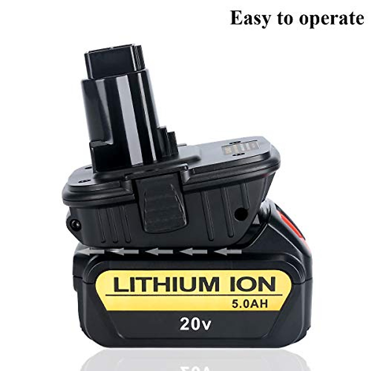 Epowon Battery Adapter Replace for Dewalt DCA1820 18V Tool, Convert Dewalt 20V Li-ion Battery DCB205 for Dewalt 18V NI-Cd&Ni-mh Battery Tools