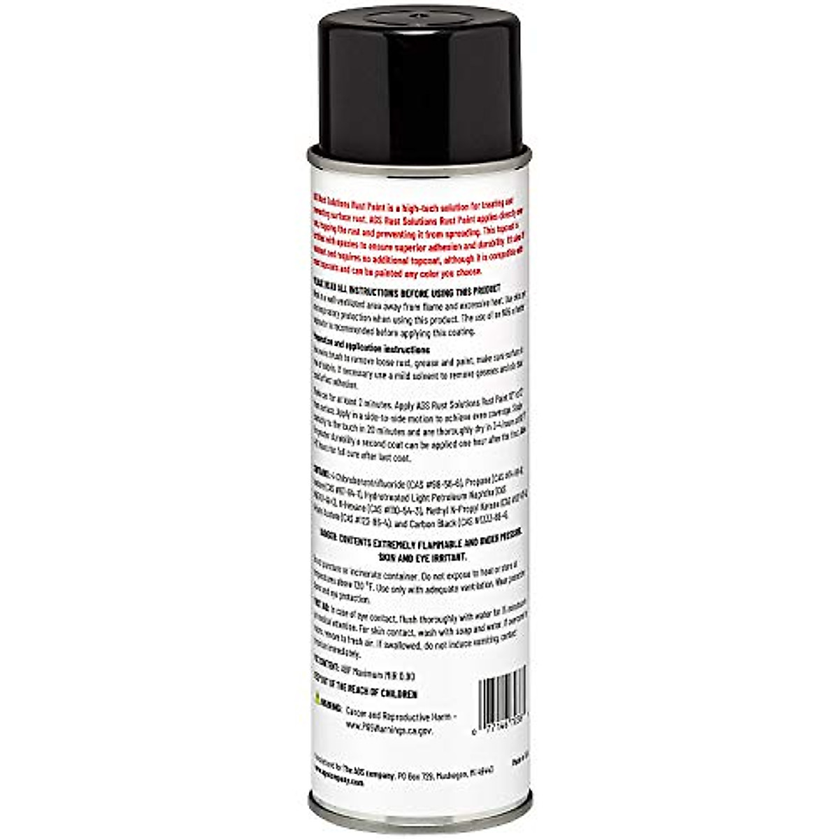 AGS RUST SOLUTIONS Rust Spray Paint, 14 Ounces, Matte Black Finish
