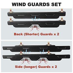 Wind Guards for Blackstone 28 Inch Griddle, Heat Protector Carbon Steel Magnetic Wind Screens