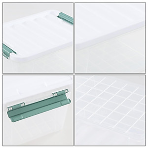 AnnkkyUS 20 Quart Clear Latching Boxes, Plastic Storage Bins with Lids Set of 6