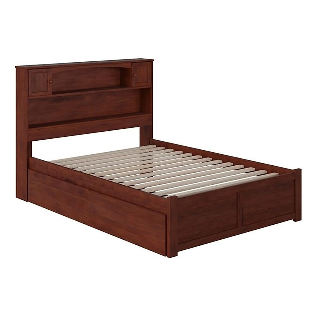 Leo & Lacey Urban Full Storage Platform Bed in Walnut