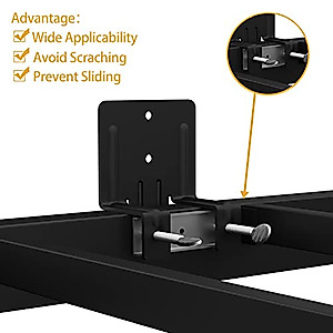 COMASACH 16 Inch California King Bed Frames and 6 Pcs Mattress Gaskets, Heavy Duty Metal Platform Bed Frames with 4500Lbs Steel Slat Support, No Box Spring Needed, Easy Assembly, Noise Free Non Slip M