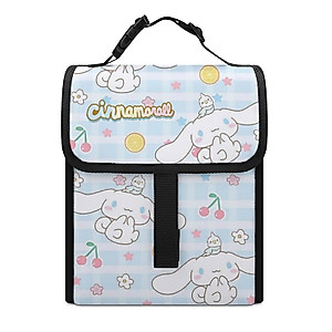 Cinn-amo-roll insulated lunch bag tote bag for women girls large portable Reusable lunch box school office beach lunch tote bag