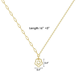 LANE WOODS Dainty Gold Necklaces: Pendant Necklace for Women Trendy Long Gold Plated Cute Choker Necklaces for Women Mom Female FriendTrendy Jewelry Gifts