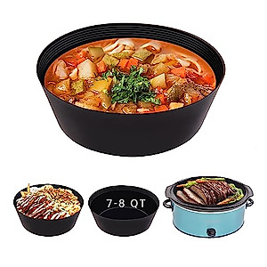 Slow Cooker Liners fit Crock-Pot 7-8 Quart Oval Slow Cooker，Reusable & Leakproof Dishwasher Safe Cooking Liner for 7-8QT Crock Pot