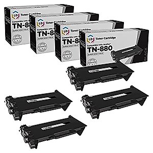 LD Products Compatible Toner Cartridge Replacement for Brother TN880 Super High Yield (Black, 4-Packs) for use in DCP-L6600DW HL-L6200DW HL-L6200DWT HL-L6250DN HL-L6250DW HL-L6300DWT & HL-L6300DW
