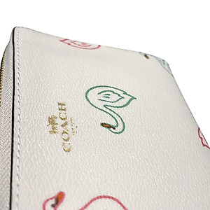 Coach Corner Zip Wristlet With Swan Print Style No. C8380