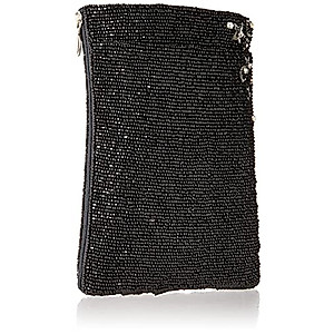 Mary Frances Bubbly Champagne Bottle Mini Crossbody Handbag, Black