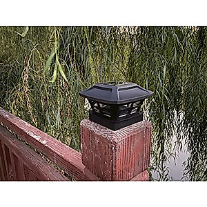 JSBDPHW Creative Personality LED Column Light Outdoor Solar Pillar Lamp Waterproof IP45 Courtyard Fence Post Light Villa Garden Lawn Decoration Landscape Light