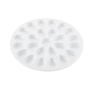 HIC Porcelain Deviled Egg Dish, 13-inch