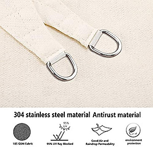 LVAND Upgrade Shade Sails Rectangle 8'x 12'UV Block Awning Canopy for Patios Outdoor Backyard Garden Playground