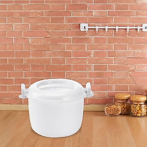 Microwave Rice Cooker Lid Spoon Multifunctional Microwave Steamer Rice Pasta Vegetables Non stick Home Meal Prep