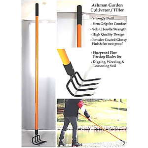 Ashman Garden Cultivator (6 Pack)– Sturdy Hand Tiller/Cultivator – Heavy Duty Blade for Digging, Loosening Soil and Weeding – Rubber Grip Handle for a Strong Hold – Rust Resistant.