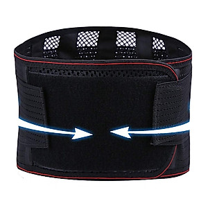 LSRRYD Lumbar Support Belt for Pain Relief and Injury Prevention Dual Adjustable Straps and Breathable Mesh Panels (Size : Medium)