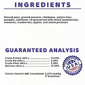 Halo Garden of Vegan Dog Treats, Training Treats for Dogs, Peanut N' Pumpkin 8oz Bag