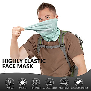 MCTi UV Neck Gaiter Mask, UPF 50 Bandana Balaclava Face Mask Breathable Cooling Sun Summer for Fishing Running 2 Packed …