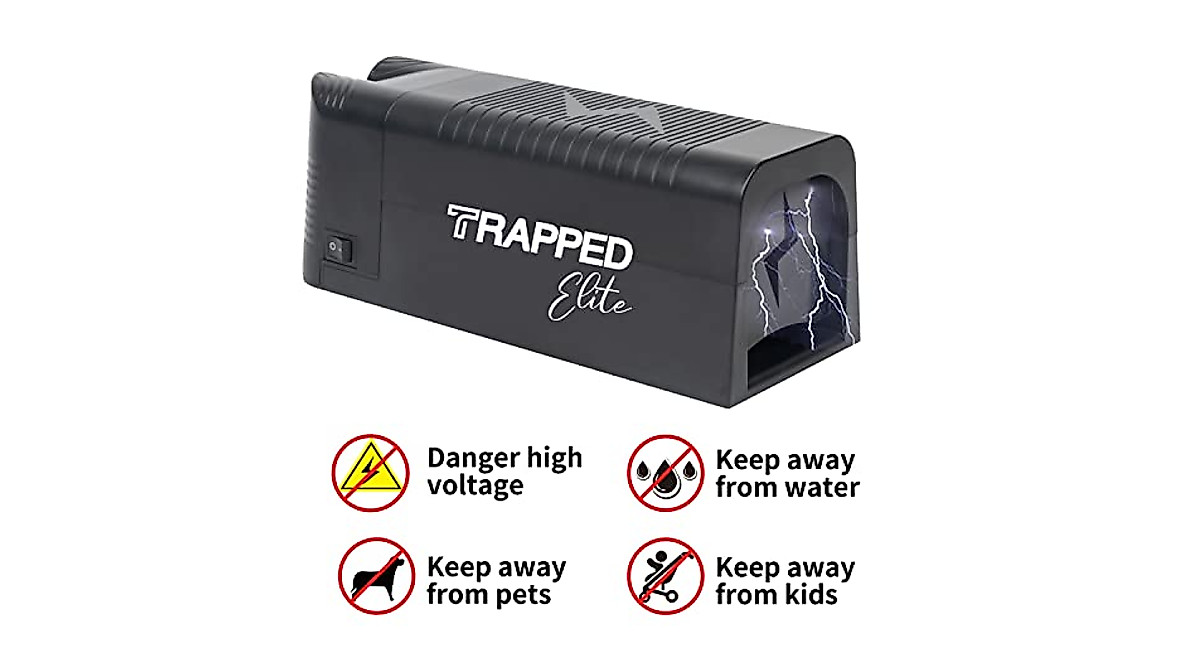 TRAPPED Elite Electric Rat Trap - Humane & Easy Rodent Control