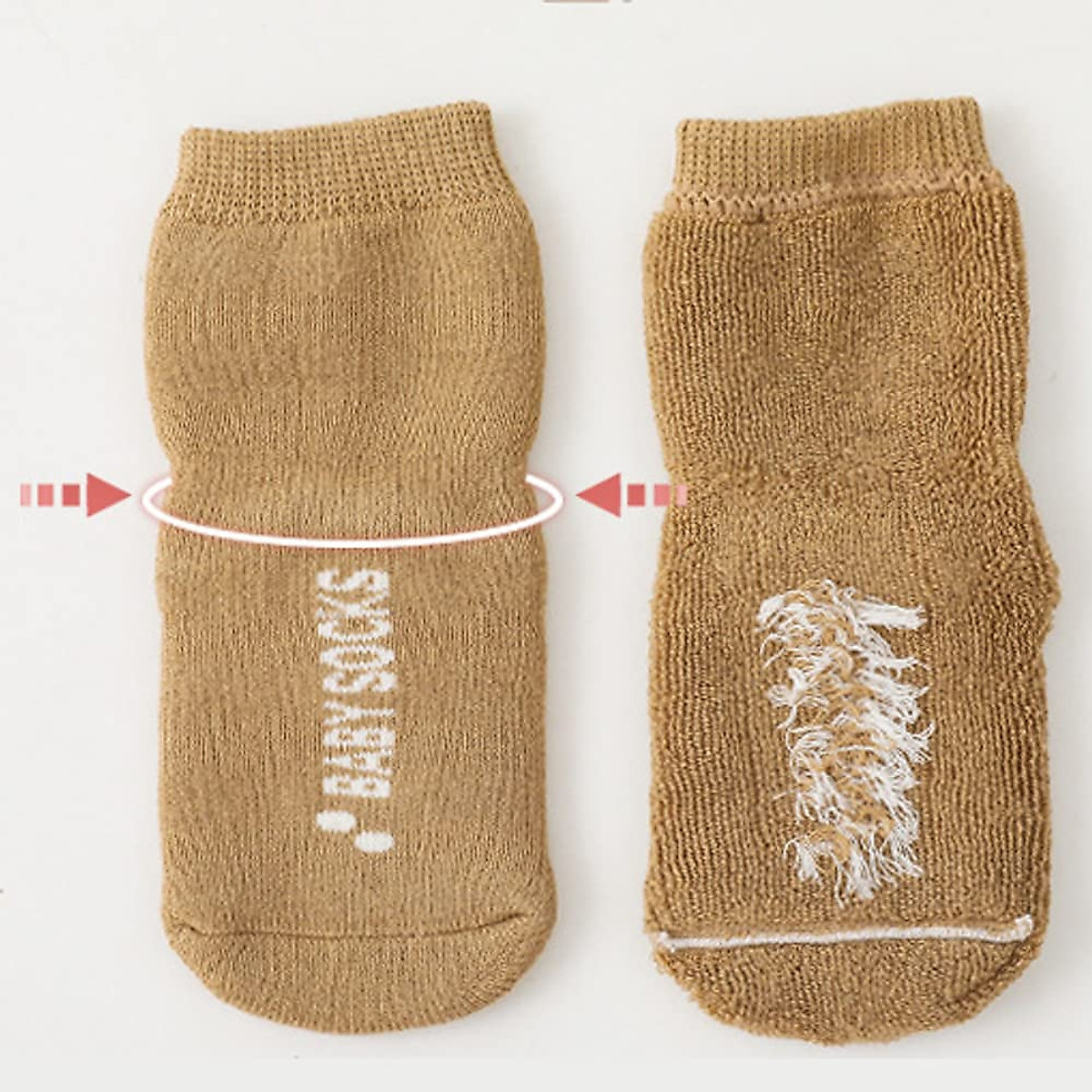 Exegawe Baby Non Slip Socks Winter - 5 Pairs Toddler Kids Thick Warm Crew Socks with Grips for Girls Boys Non Skid Socks(F1-5 Colors,M/1-3 Years)