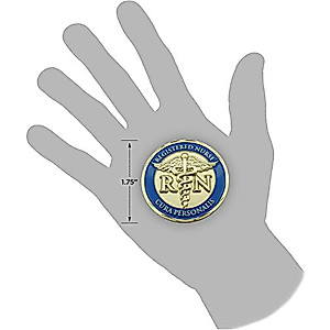 Nurse Coin, Bulk Pack of 3, The Lord is My Refuge & My Fortress, Psalm 91 & Cura Personalis - Personal Care, Religious Pocket Token of Peace & Protection, RN Challenge Coin with Christian Flag