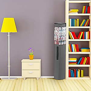 ProPik Gift Wrapping Paper Storage Organizer Bag, Store Up To 25 Rolls 40 Inch, Heavy Duty Polyester plus PVC Clear Bag With Handles And Zippered Top For Holiday Gift Wrap And Ribbons (Grey)