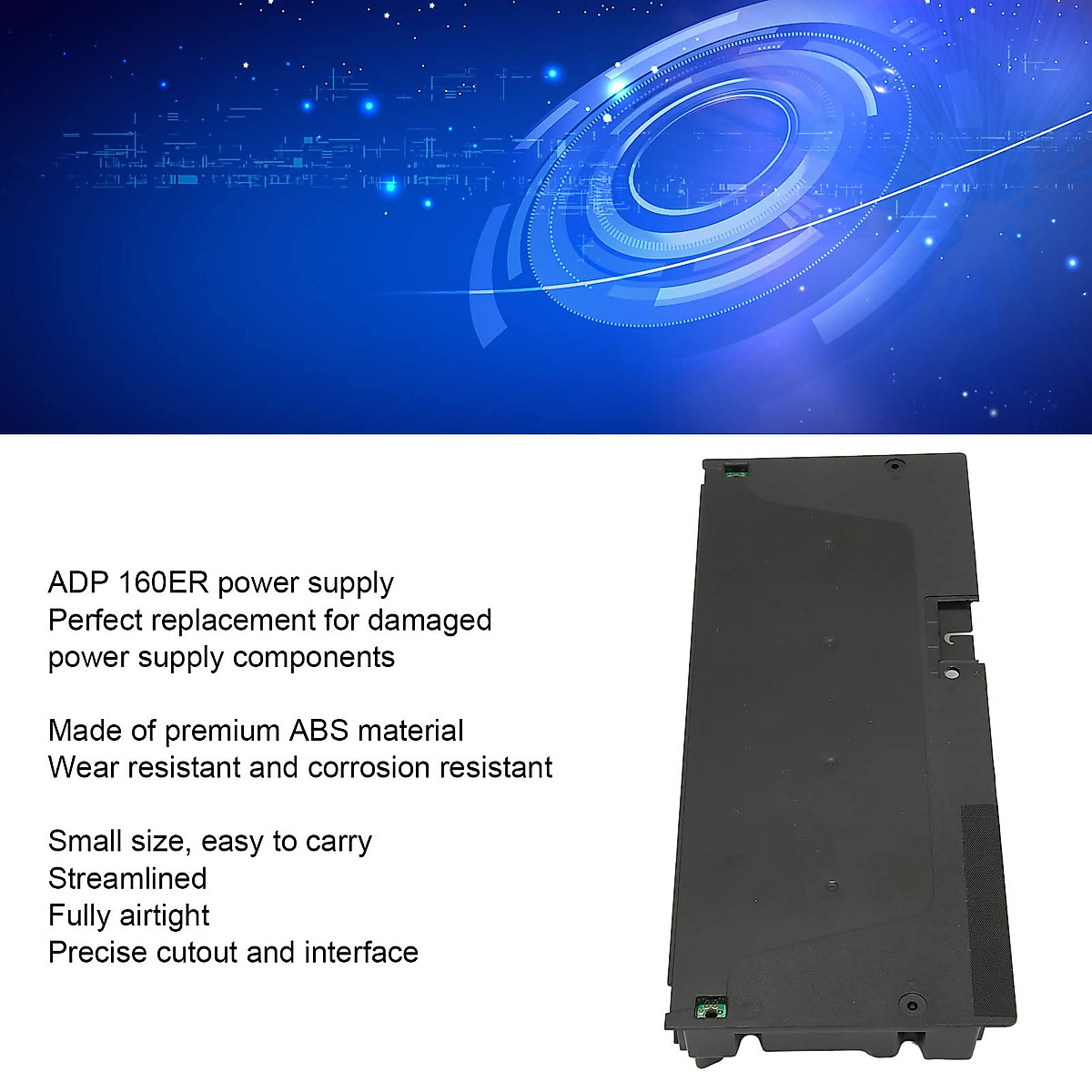 Power Supply for PS4, 160ER Power Supply Replacement Unit Compatible for PS4 Slim 2500 Game Console