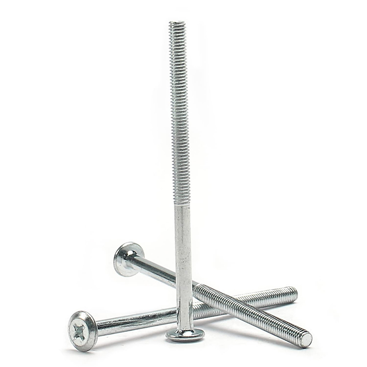 MroMax 10pcs M6-1 x 100mm Flat Head Machine Screws, Extra Long Phillips Head Bolts, Carbon Steel Screw Half Thread, Metric, Replacement Screws for Double Bed Furniture TV Rack Wall Hanging