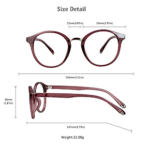 LifeArt Blue Light Blocking Glasses, Anti Eyestrain, Computer Reading Glasses, Gaming Glasses, TV Glasses for Women Men, Anti Glare (Red, No Magnification)