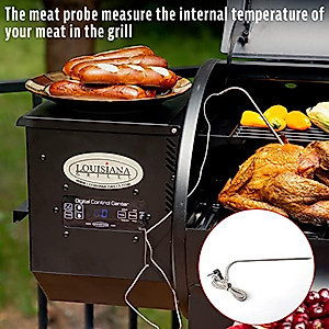 Digital Thermostat Control Board Kit for Louisiana Grills G2 Parts Number 50125 Compatible with Louisiana CS570 CS450 LG700 LG900 with Meat Probe,RTD Temperature Probe,Hot Rod Ignitor