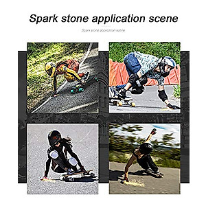 LOSENKA Skateboard Gloves with Sliders，Standard Longboard Downhill Slide Gloves Skate Gloves with 2 Slider Puck Set (Black)