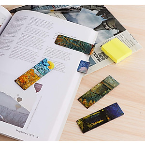 Magnetic Bookmarks 14Pcs Book Mark 3.1’‘ Page Magnetic Markers with Magnet Book Markers Page Clip for Students Teachers School Home Office Reading Supplies