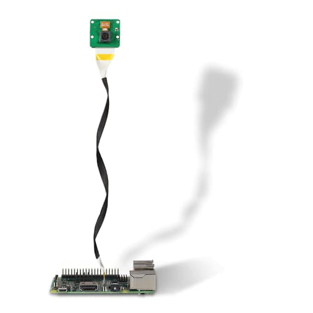 4 Pack Raspberry Pi Camera and Display Cable, 15 Pin Round Flexible CSI Cable, 110mm/4.33in, for Raspberry Pi 3B+, 3B, 2B